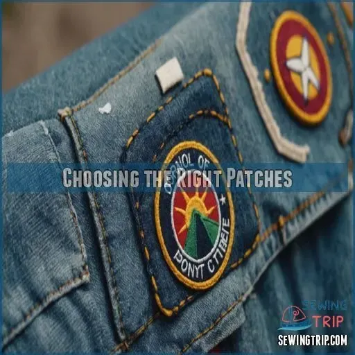 Choosing the right patches: materials, colors, and sizes